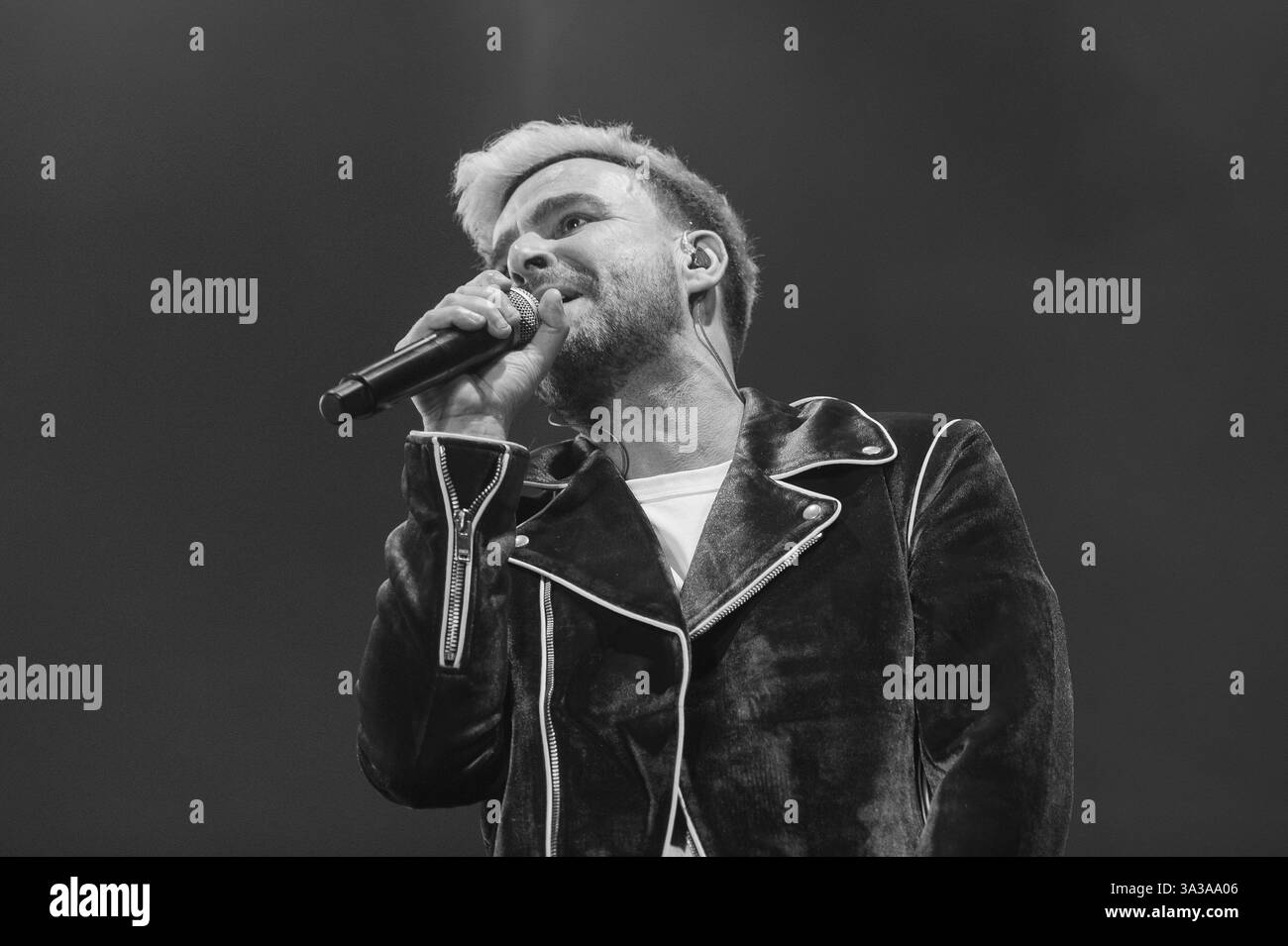 Singer Diego Cantero of the group Funambulista performs during the ...