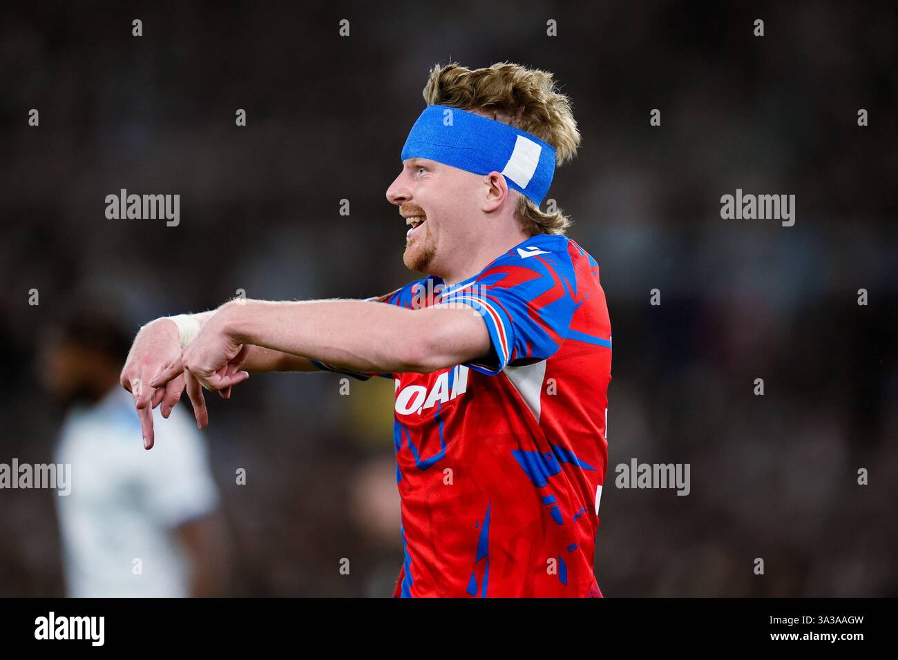 Rome, Italy. 13th Mar, 2025. Pavel Sulc of FC Viktoria Plzen celebrates ...