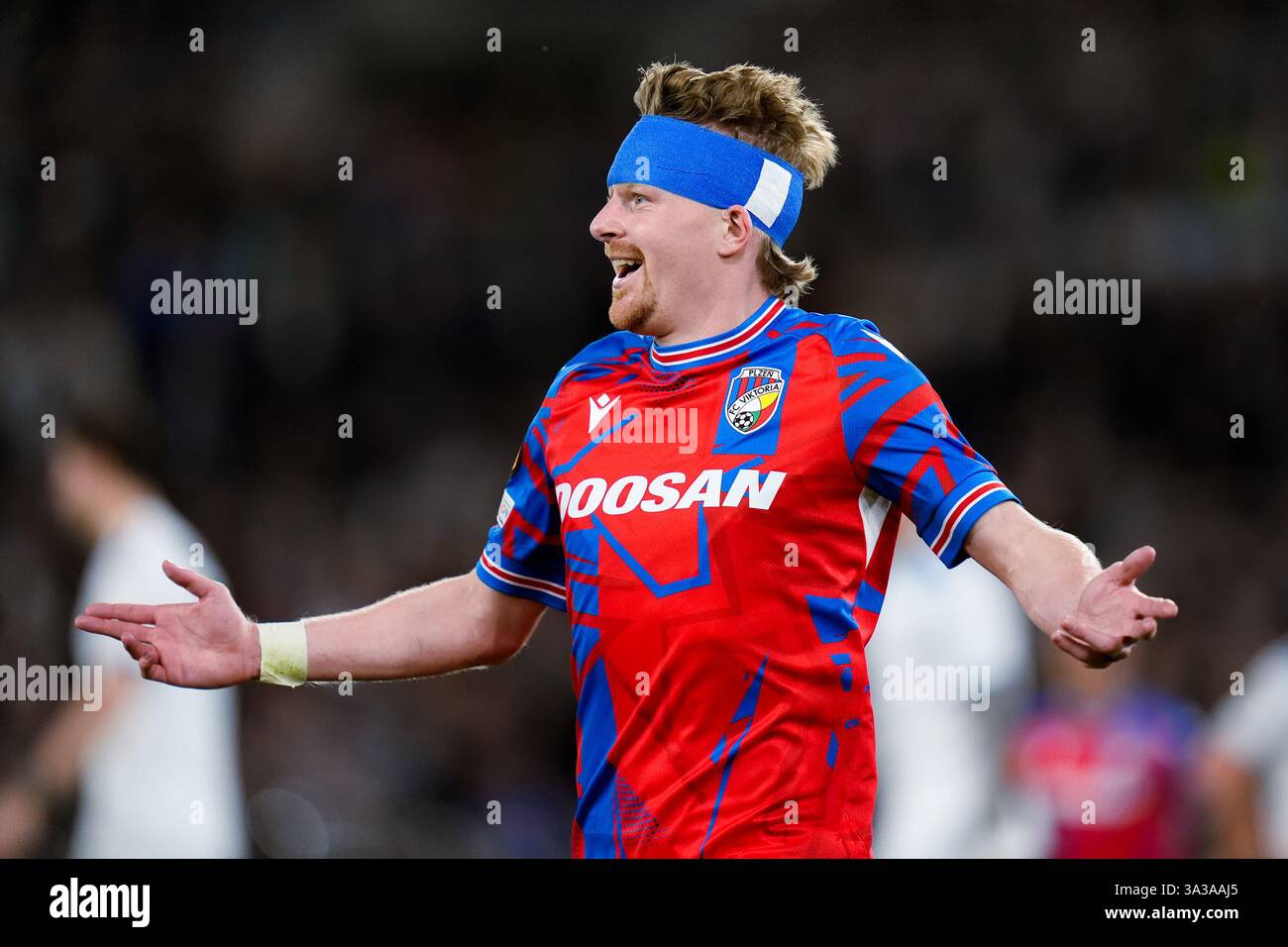 Pavel Sulc of FC Viktoria Plzen celebrates after scoring first goal ...