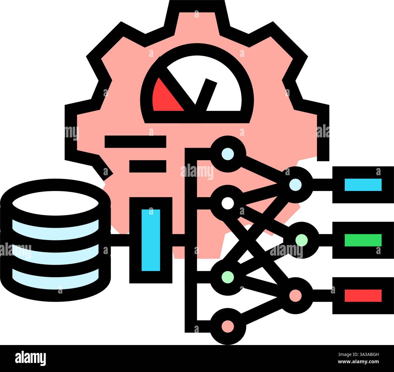 Hyperparameter Tuning Machine Learning Color Icon Vector Illustration