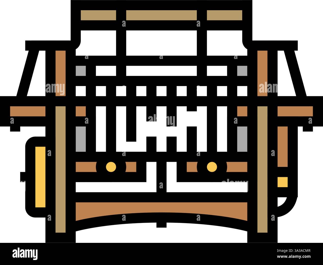 power loom industry color icon vector illustration Stock Vector Image ...