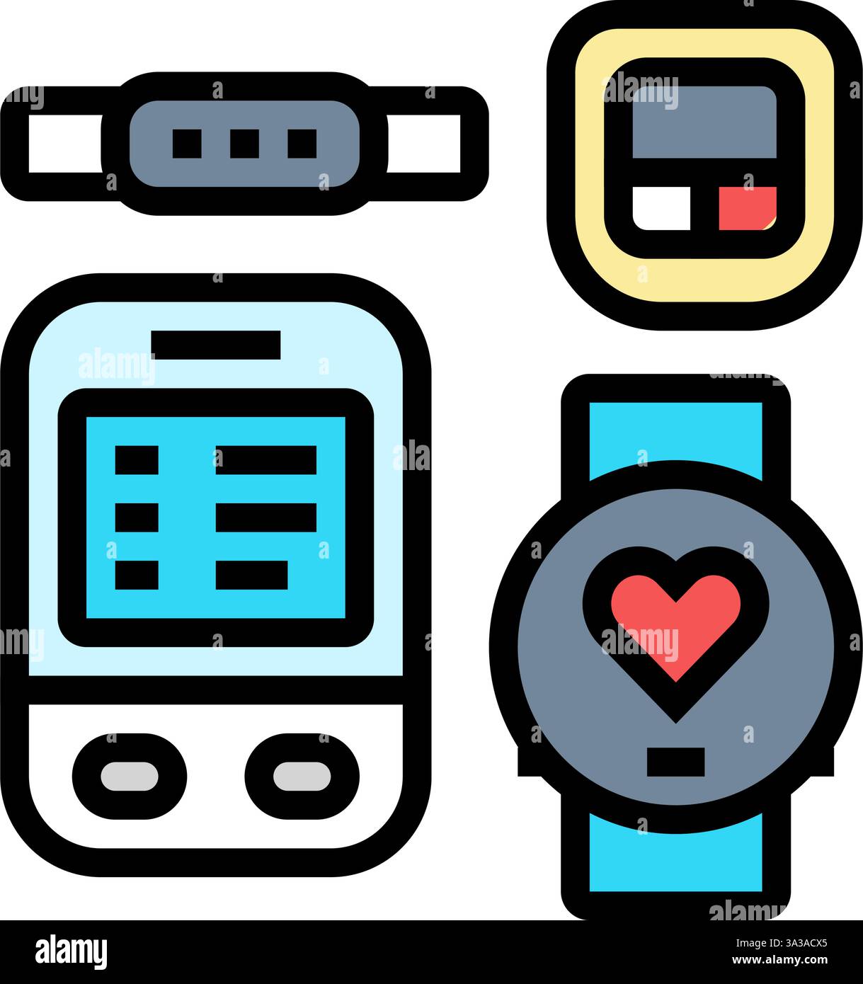 remote diagnostics tool healthcare innovation color icon vector ...