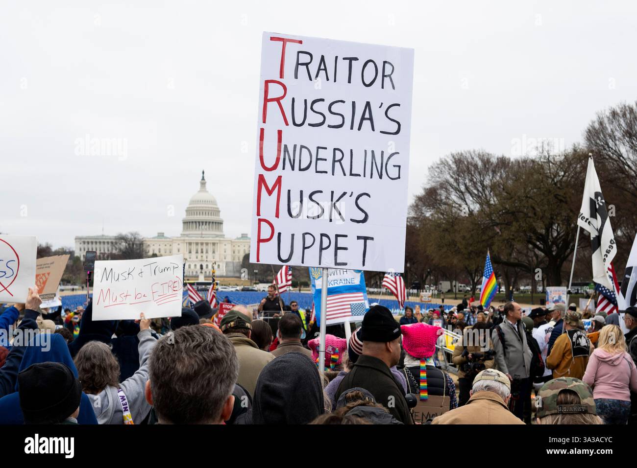 March 14, 2025, Washington, District Of Columbia, USA: A sign saying ...