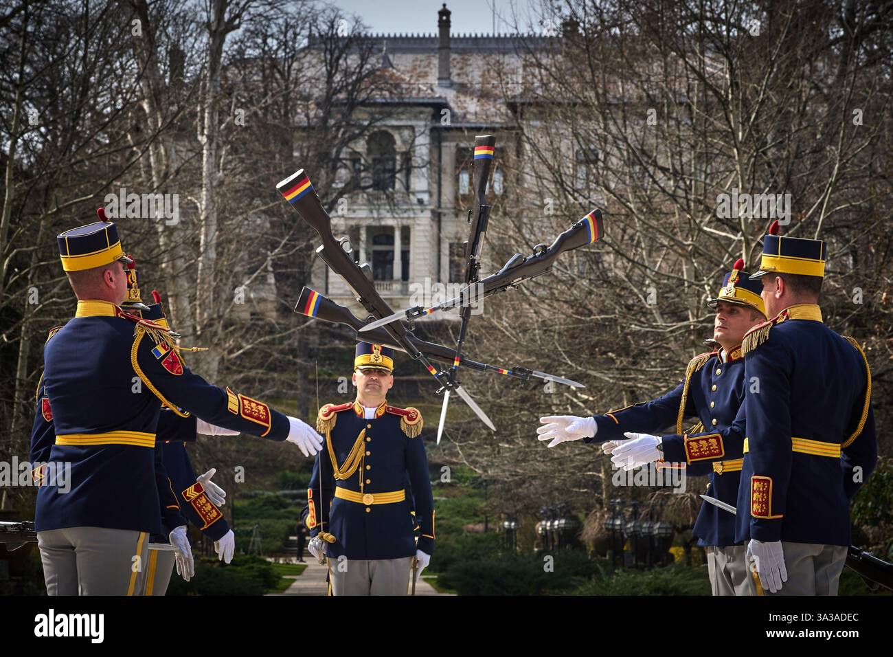 Bucharest, Romania. 14th Mar, 2025: Soldiers of the Guard Regiment ...