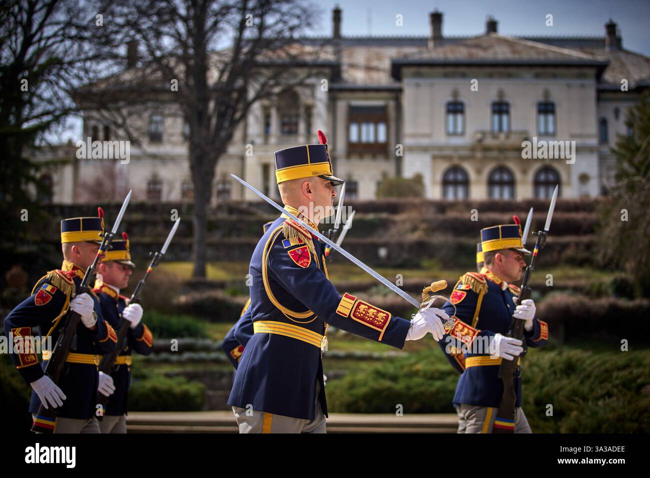 Bucharest, Romania. 14th Mar, 2025: Soldiers of the Guard Regiment ...