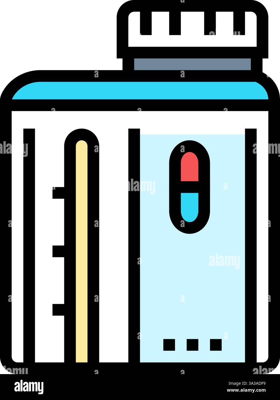 smart pill bottle healthcare innovation color icon vector illustration ...