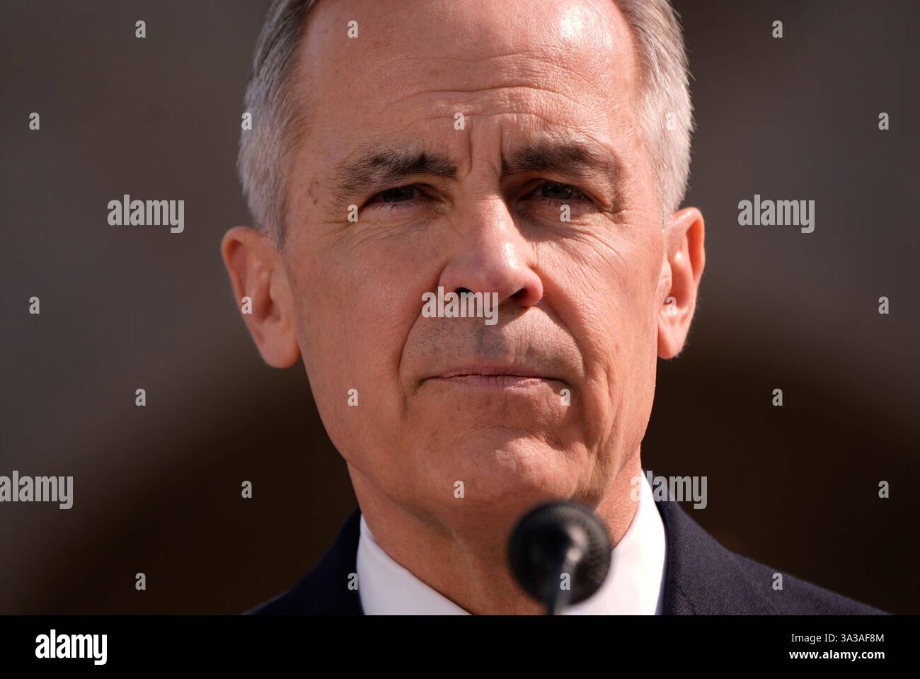 Ottawa, Canada. 14th Mar, 2025. Prime Minister Mark Carney holds a ...