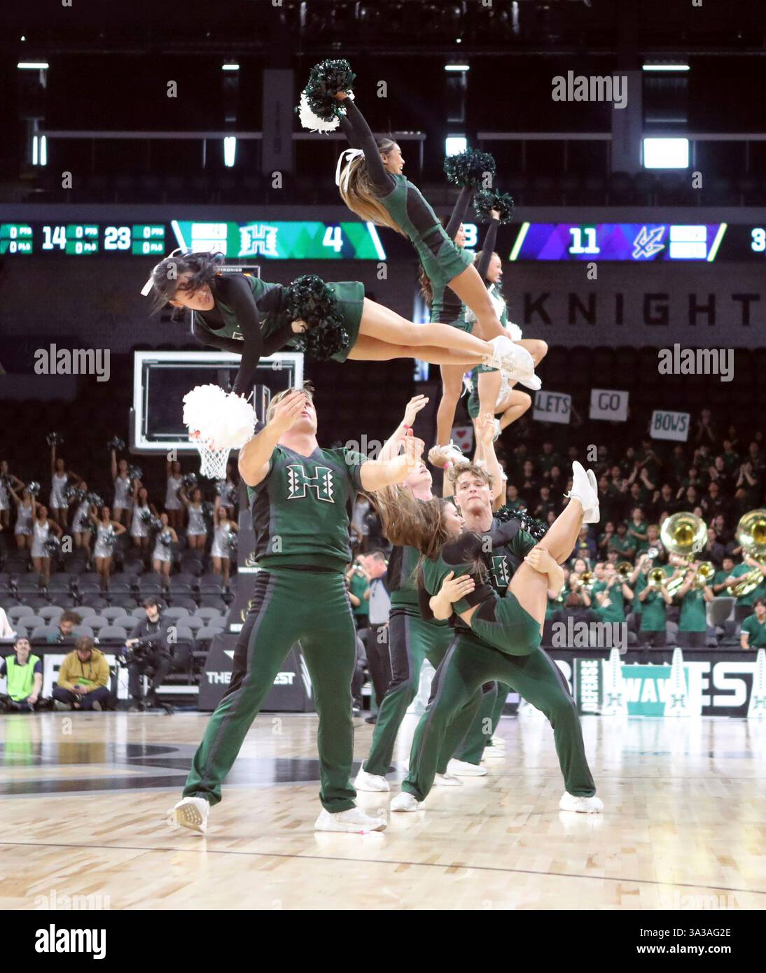 March 14, 2025 - Hawaii cheerleaders perform during the Big West ...