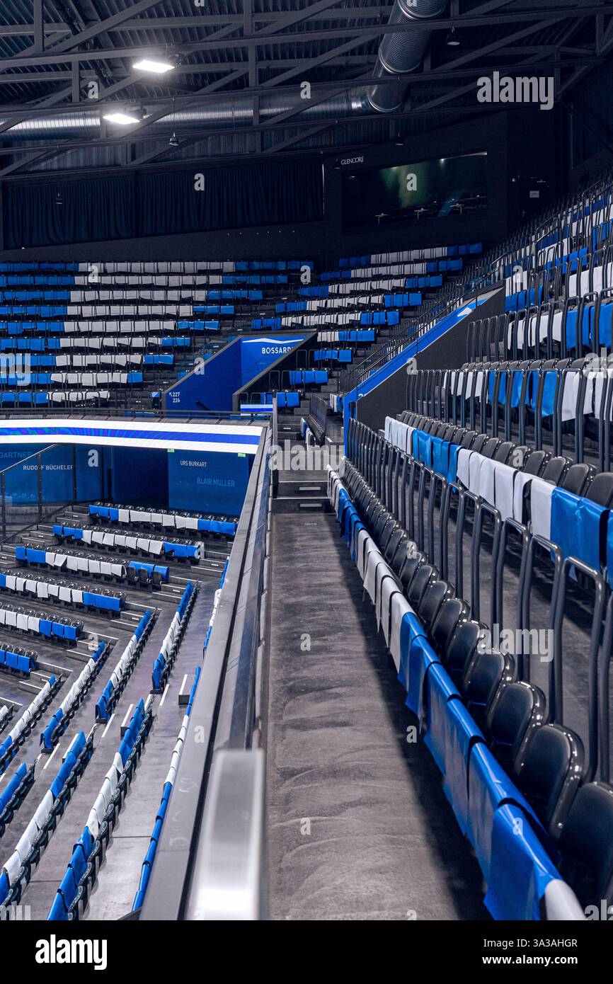 The Bossard Arena is prepared for a beautiful fan choreography - 14.03. ...