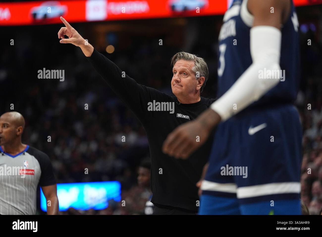 Minnesota Timberwolves head coach Chris Finch () in the second half of ...