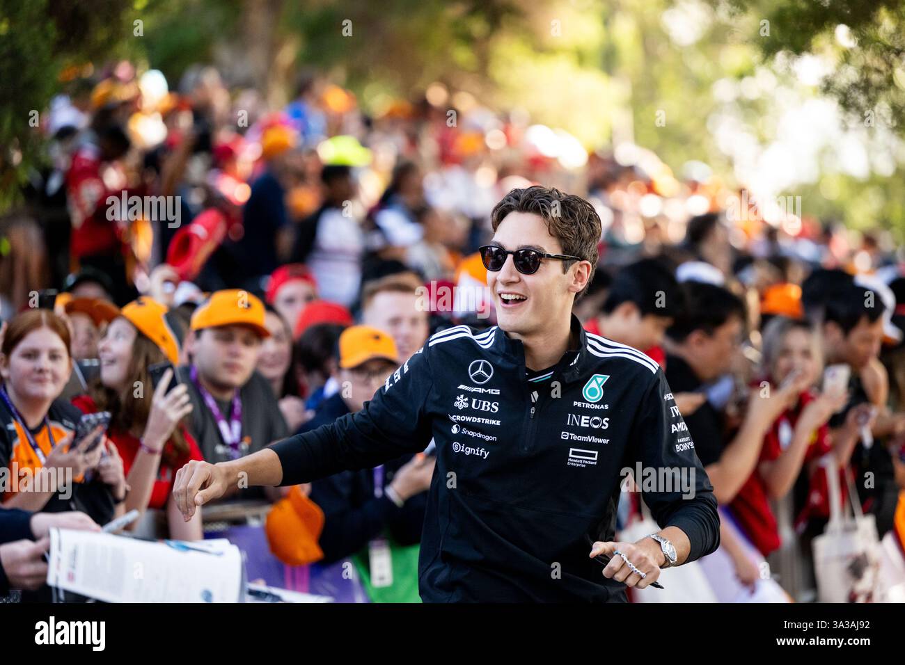 Melbourne, Australien. 14th Mar, 2025. George Russell (Mercedes-AMG ...
