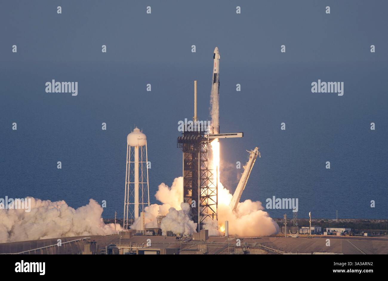 A Falcon 9 with Dragon Spacecraft carrying NASA's SpaceX Crew-10 ...