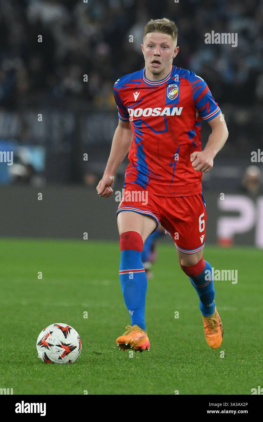Rome, Italy. 13th Mar, 2025. Lukas Cerv of FC Viktoria Plzen in action ...