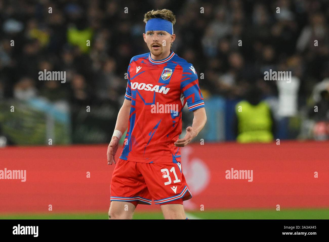 Rome, Italy. 13th Mar, 2025. Pavel Sulc of FC Viktoria Plzen gestures ...