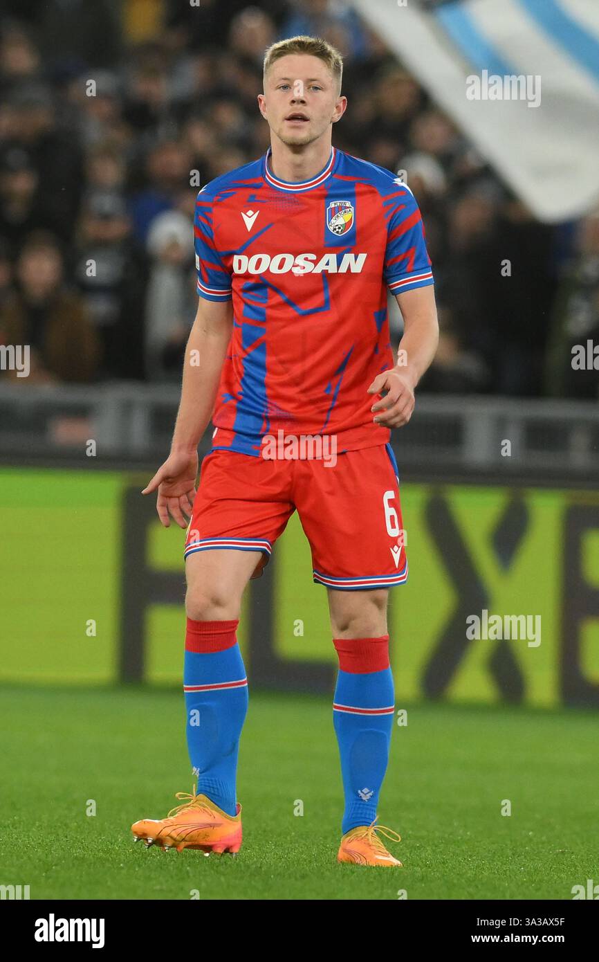Rome, Italy. 13th Mar, 2025. Lukas Cerv of FC Viktoria Plzen in action ...