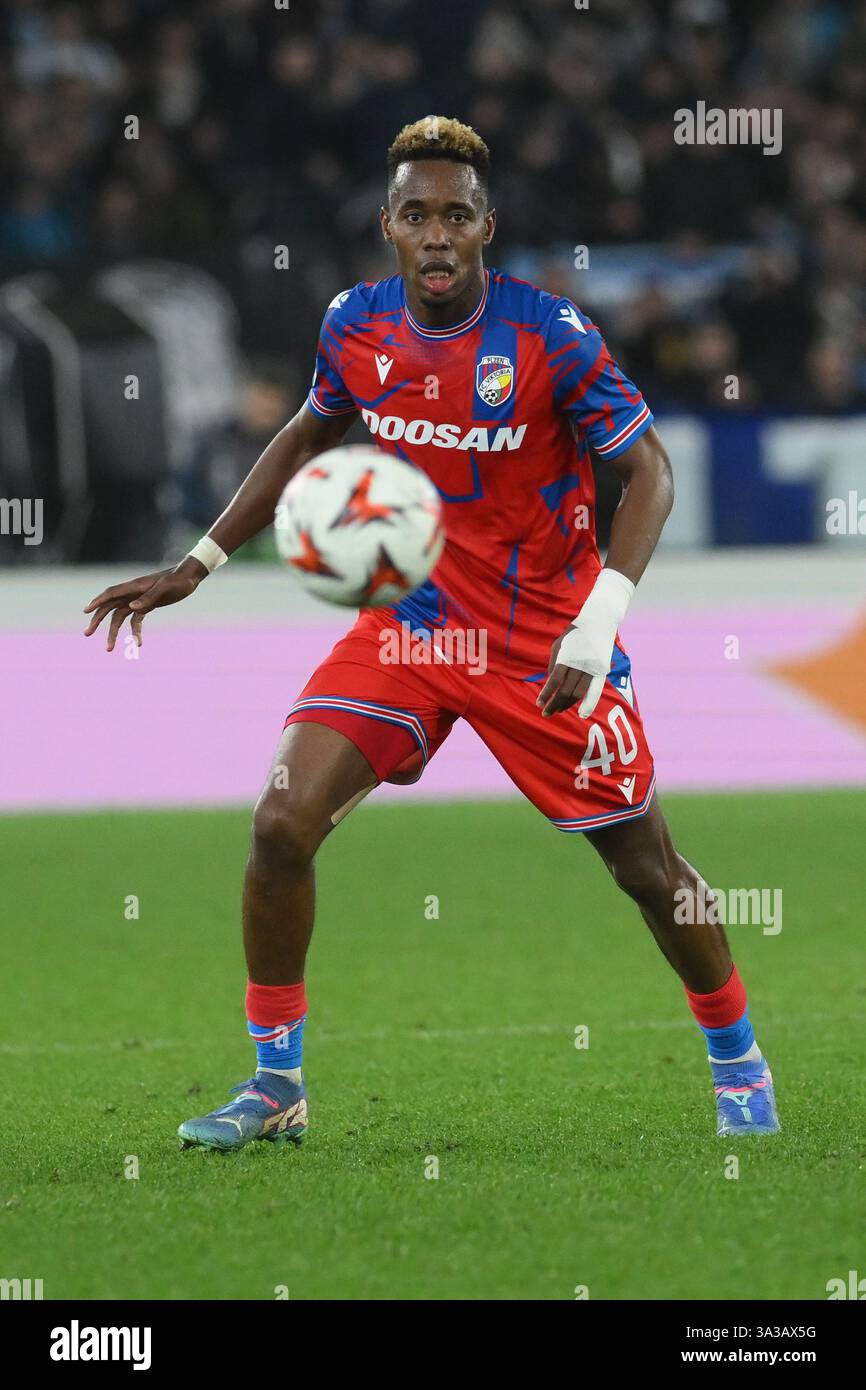 Sampson Dweh of FC Viktoria Plzen in action during the Uefa Europa ...
