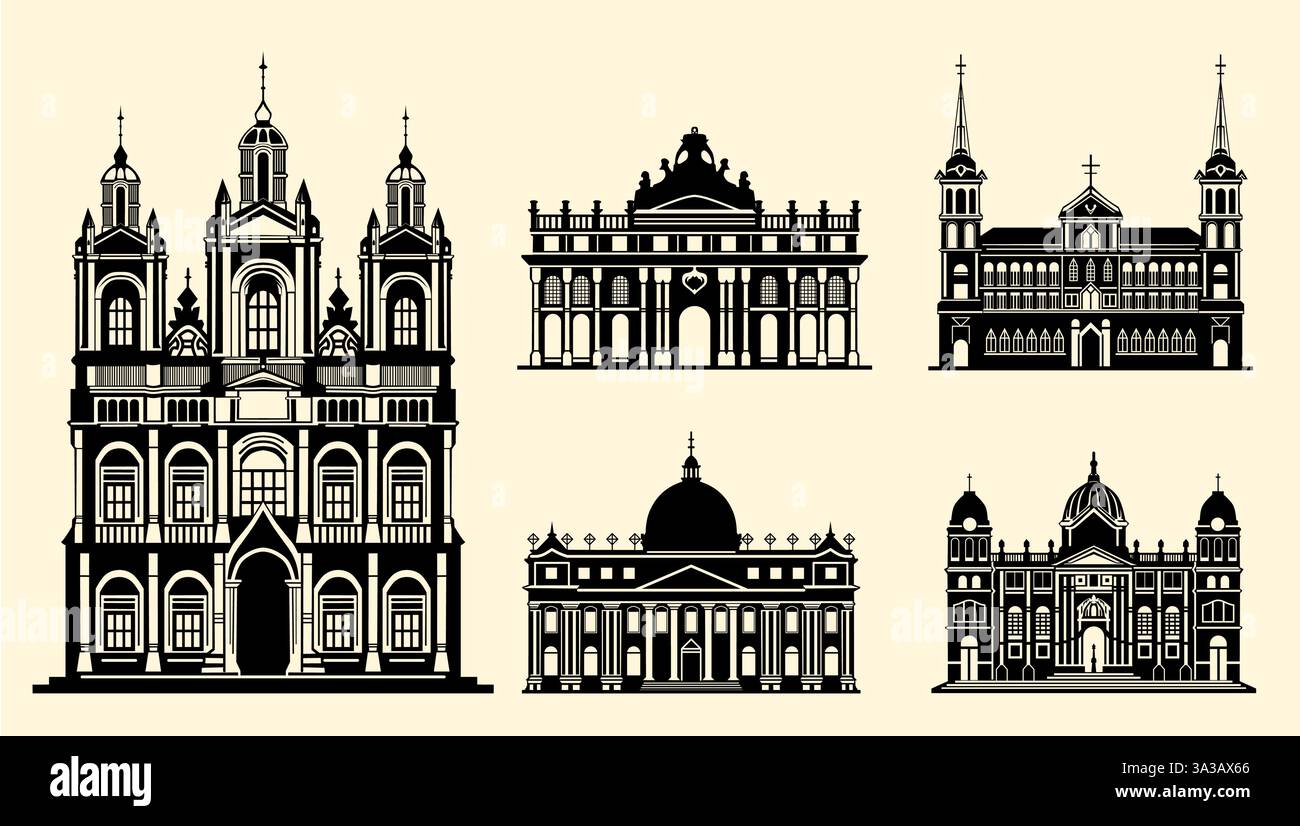 Cathedrals detail Stock Vector Images - Alamy