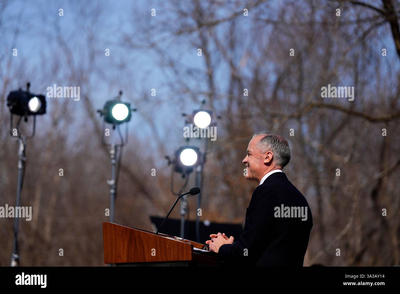 Prime Minister Mark Carney speaks at a news conference following a ...