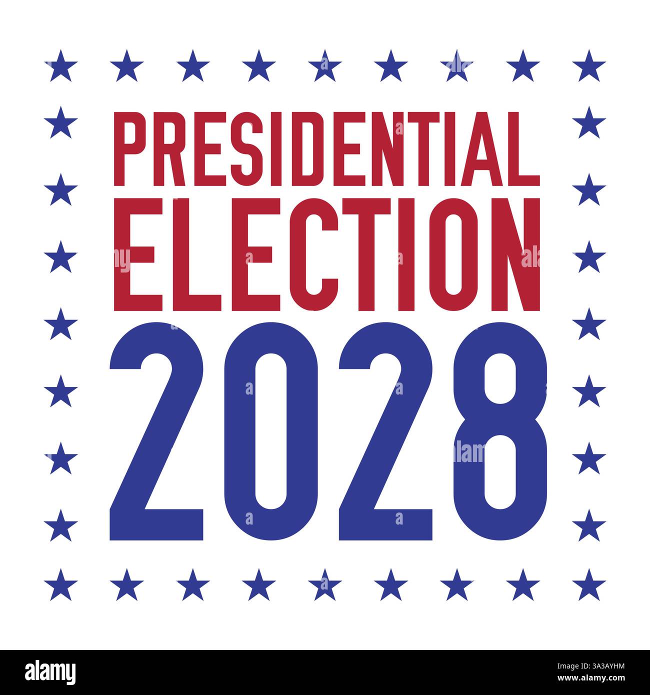 US Presidential Election 2028. Poster Template. Flat vector ...