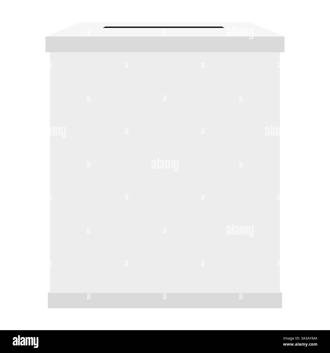 Blank white voting box. American elections. 3D realistic vector ...