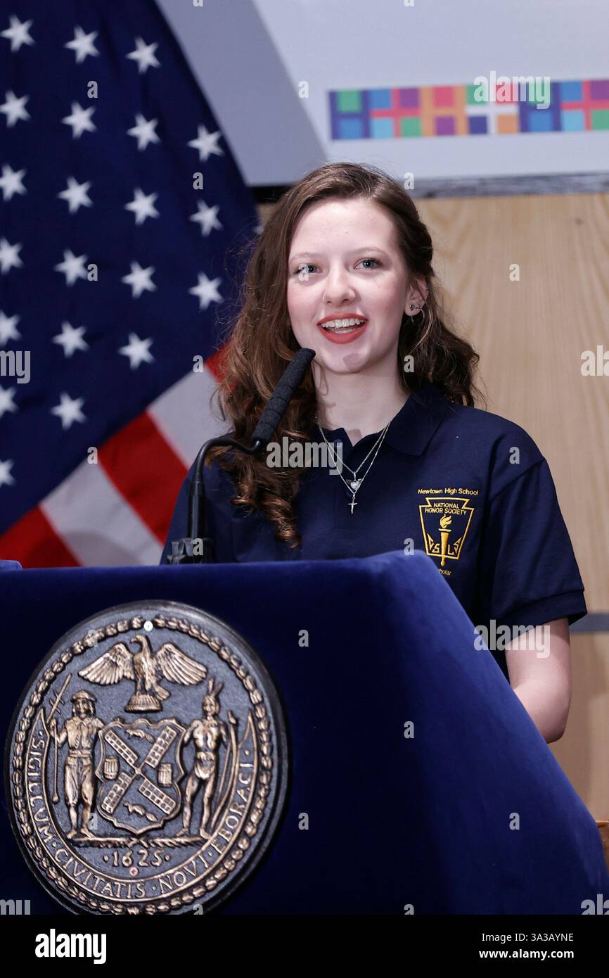 NEW YORK, NEW YORK - MARCH 14, 2025: New York City Mayor Eric Adams ...