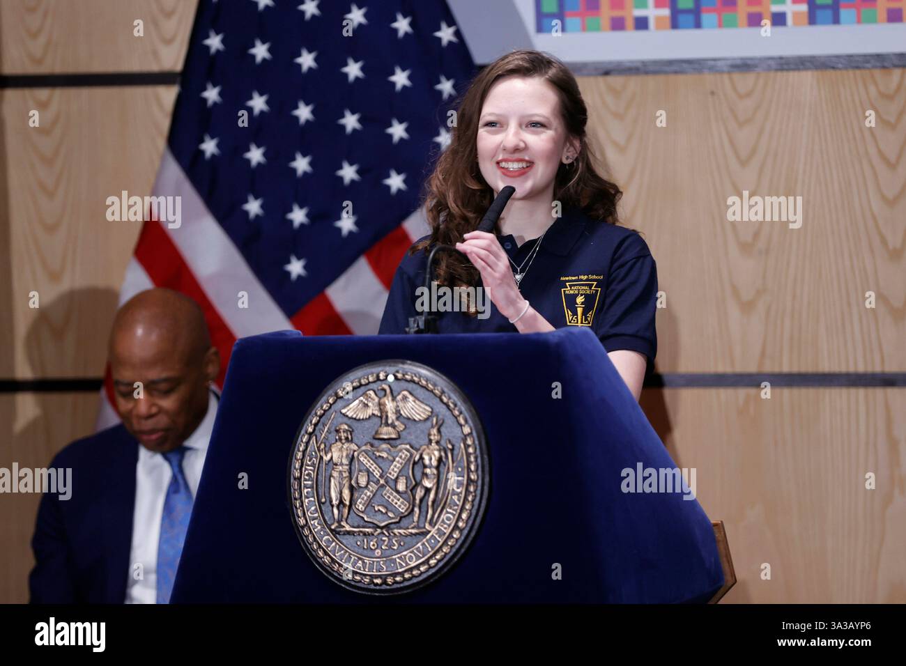 NEW YORK, NEW YORK - MARCH 14, 2025: New York City Mayor Eric Adams ...