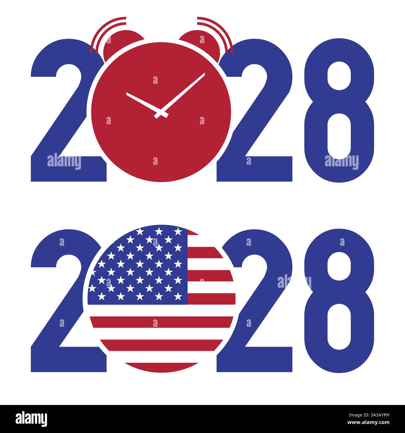 US Presidential Election 2028. Poster Template. Flat vector ...