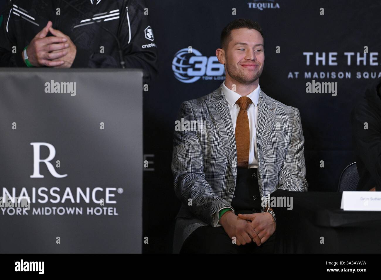 New York, USA. 14th Mar, 2025. Scottish boxer Dean Sutherland, Super ...