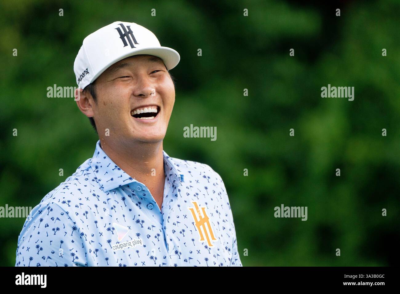 Danny Lee of Iron Heads GC smiles on the driving range before the start ...