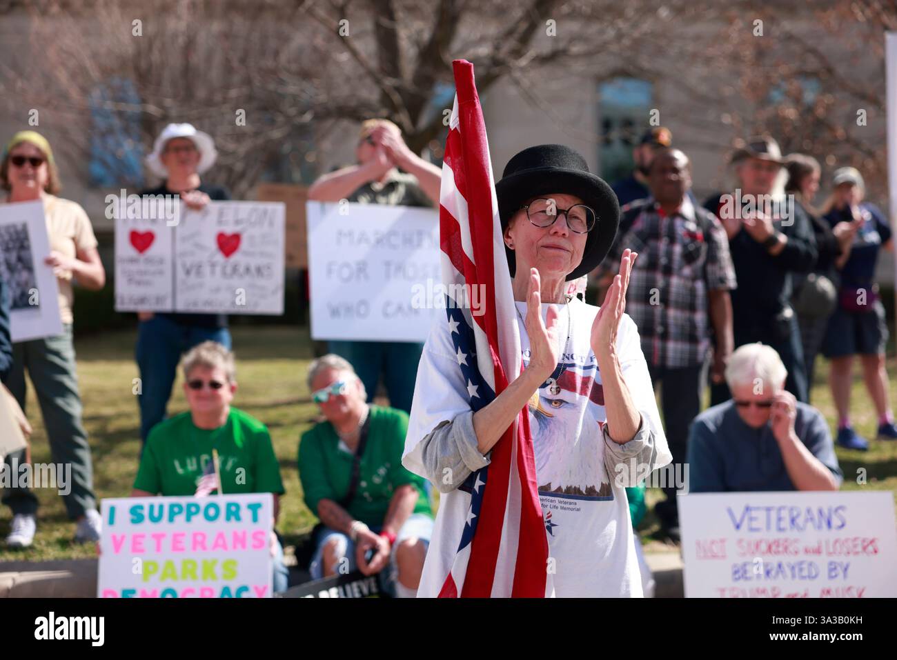 INDIANAPOLIS, INDIANA - MARCH 14: A woman claps as United States ...