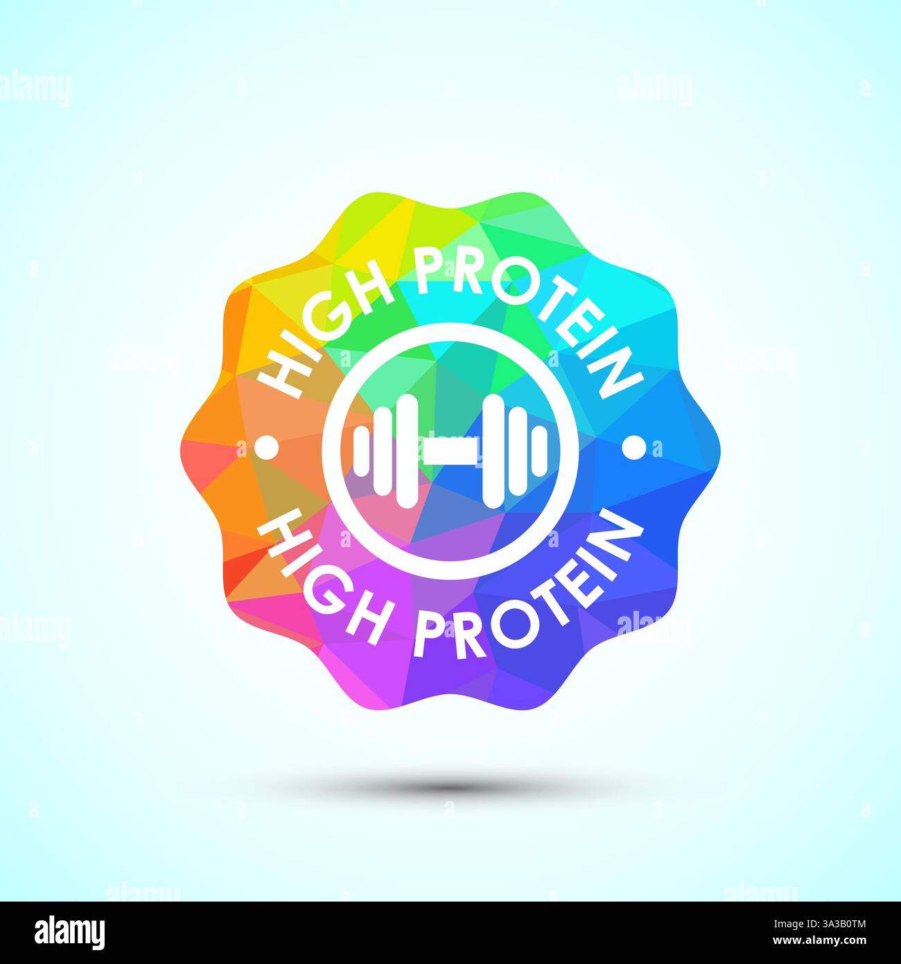High protein icon, High protein label design for packaging, Nutrition ...