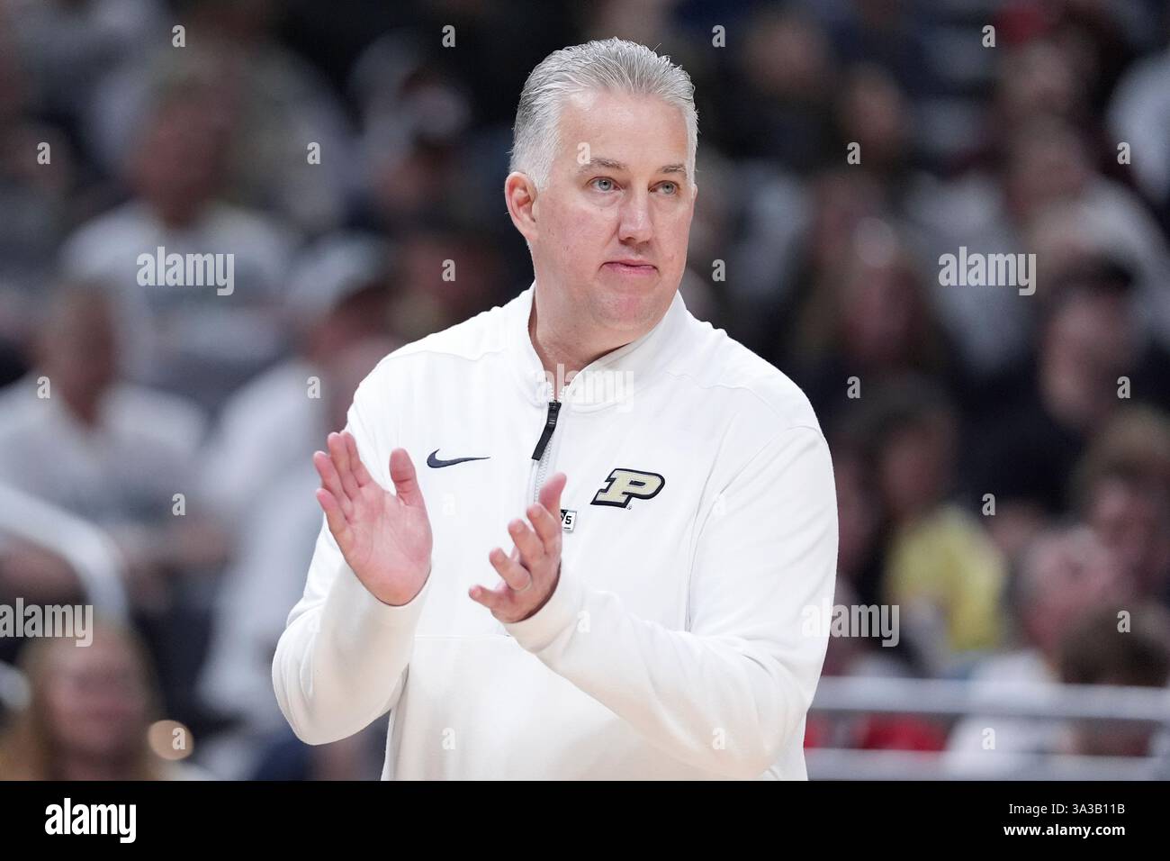 Purdue head coach Matt Painter watches against the Michigan during the ...