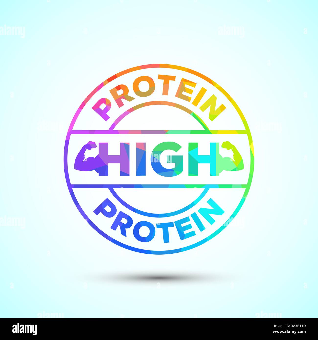 High protein icon, High protein label design for packaging, Nutrition ...