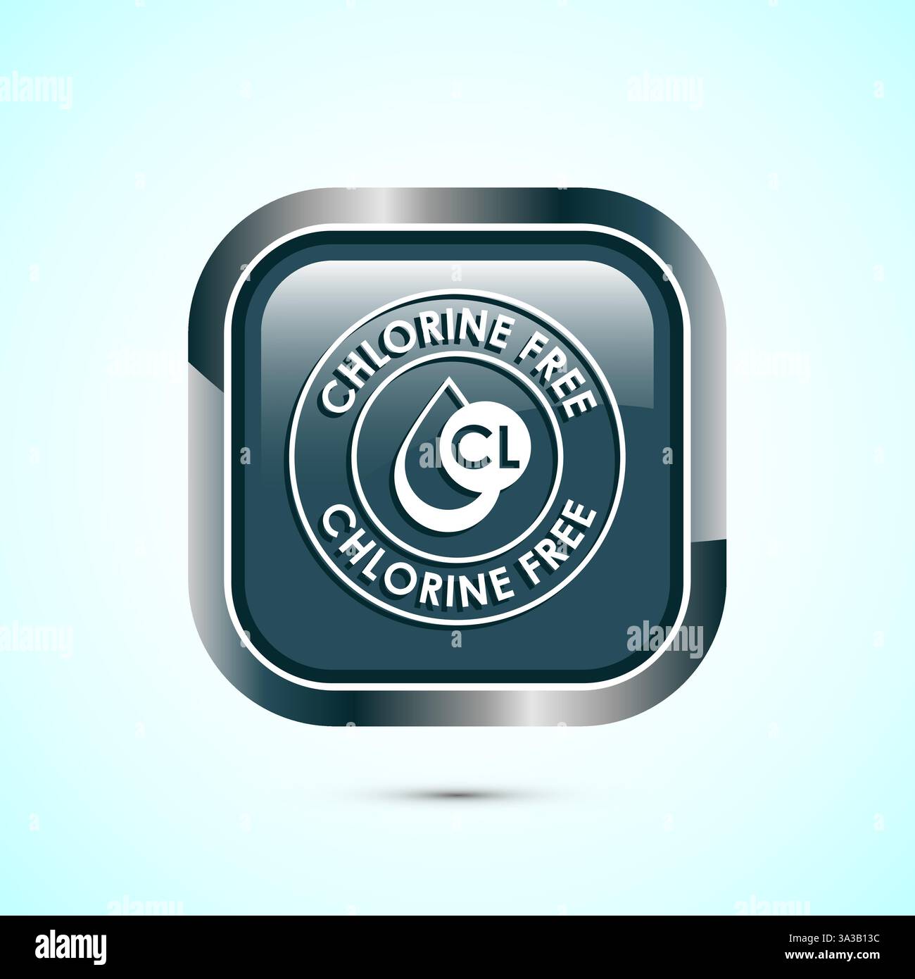 Chlorine free icon design illustration, Chlorine free label, badge ...