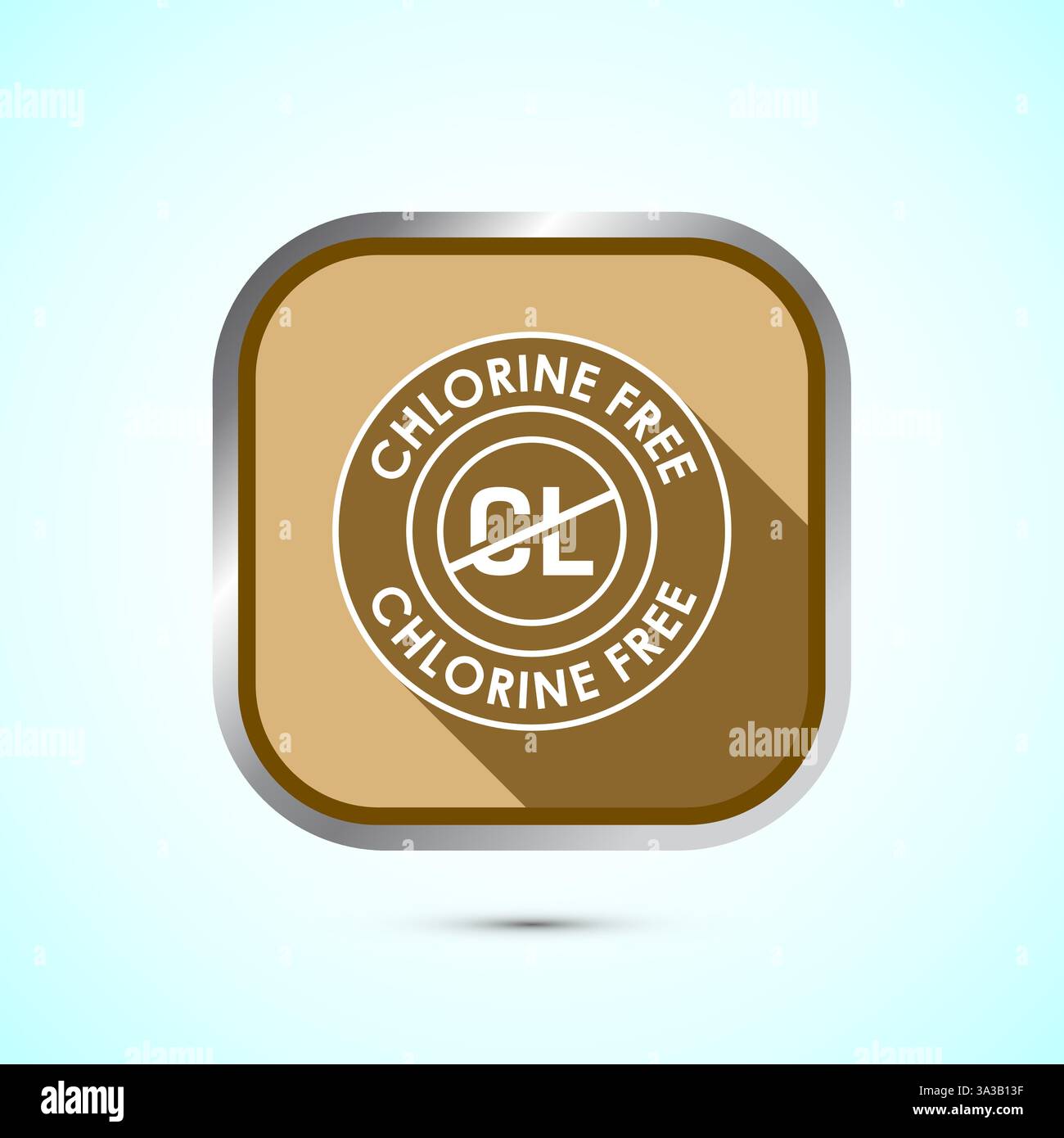 Chlorine free icon design illustration, Chlorine free label, badge ...