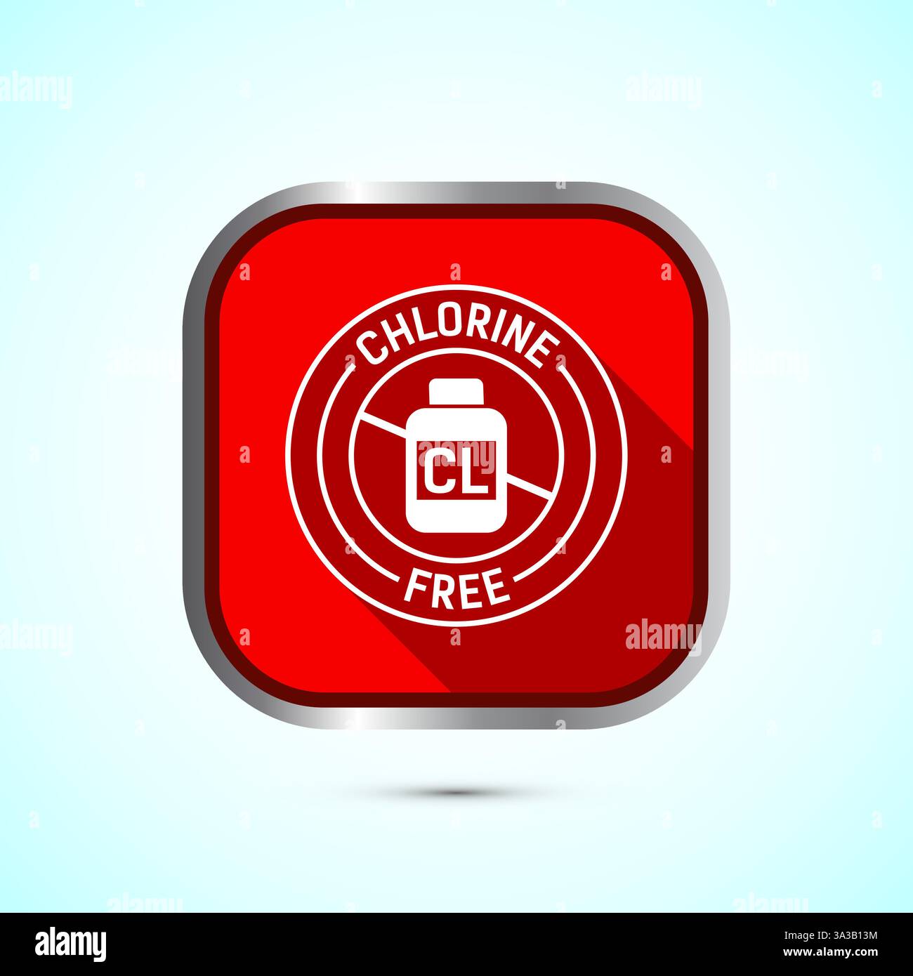 Chlorine free icon design illustration, Chlorine free label, badge ...
