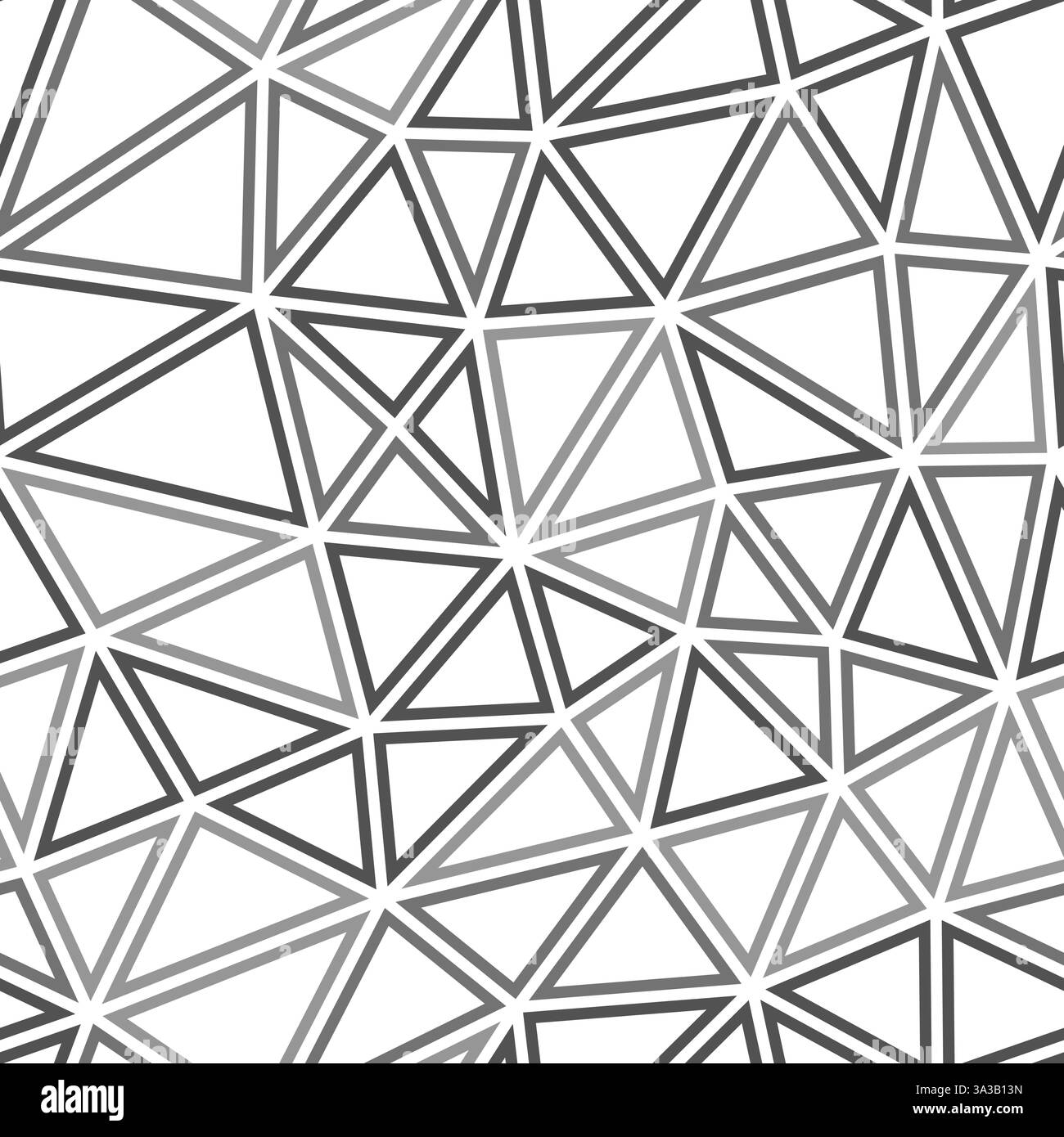 Vector science background. Medium triangles size. Monotone style. Geometric shapes outlined ...