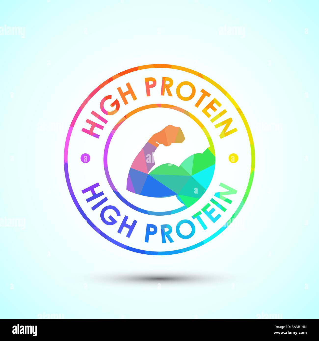 High protein icon, High protein label design for packaging, Nutrition ...