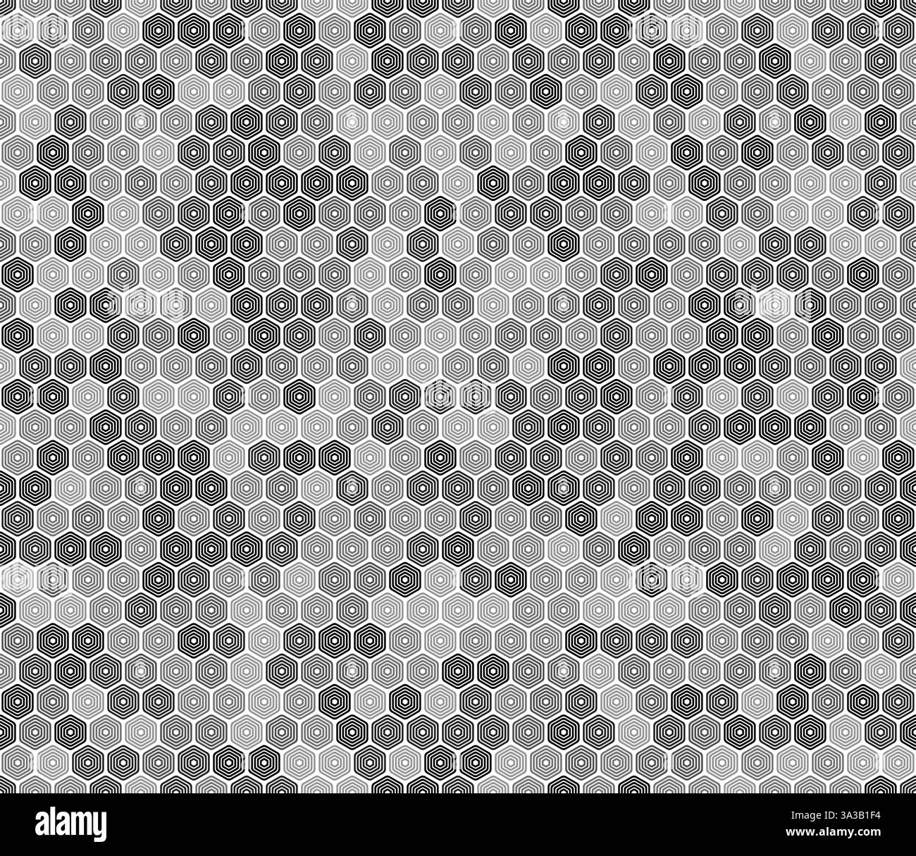 Honeycomb hexagon cells background. Bold rounded stacked hexagons mosaic pattern. Grey color ...