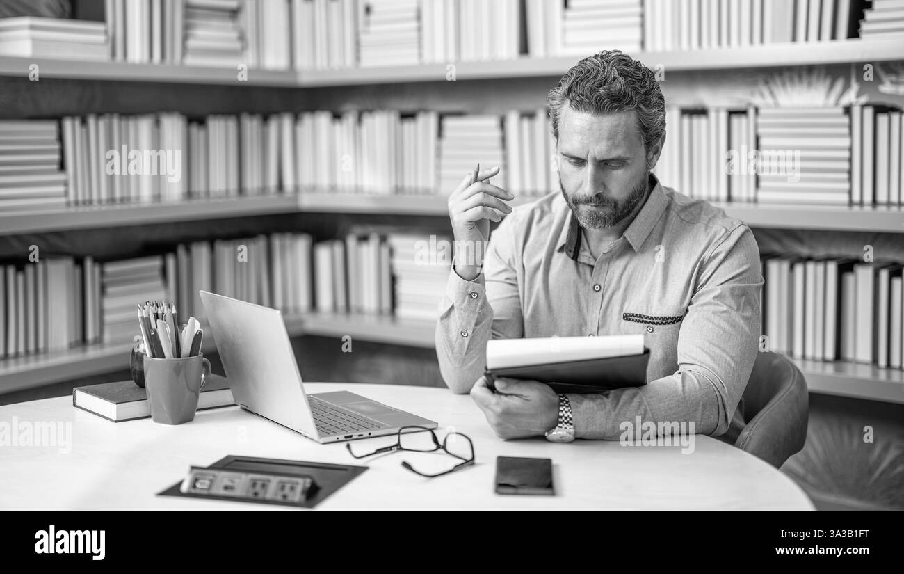 Teacher in classroom. man teacher study at workplace. Teachers from ...