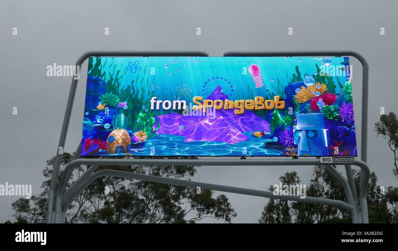 Los Angeles, California, USA 13th March 2025 Spongebob Billboard on ...