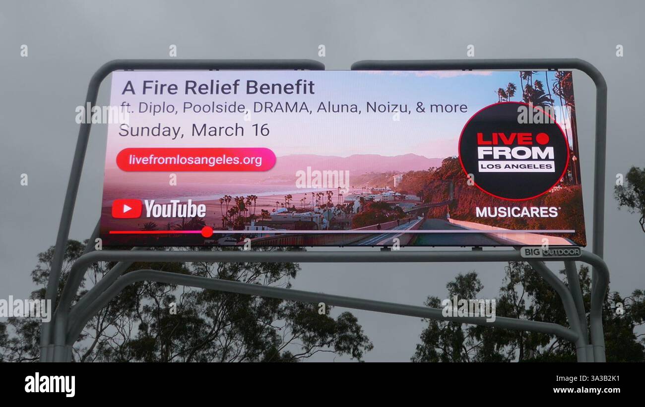 Los Angeles, California, USA 13th March 2025 A Fire Relief Benefit ...