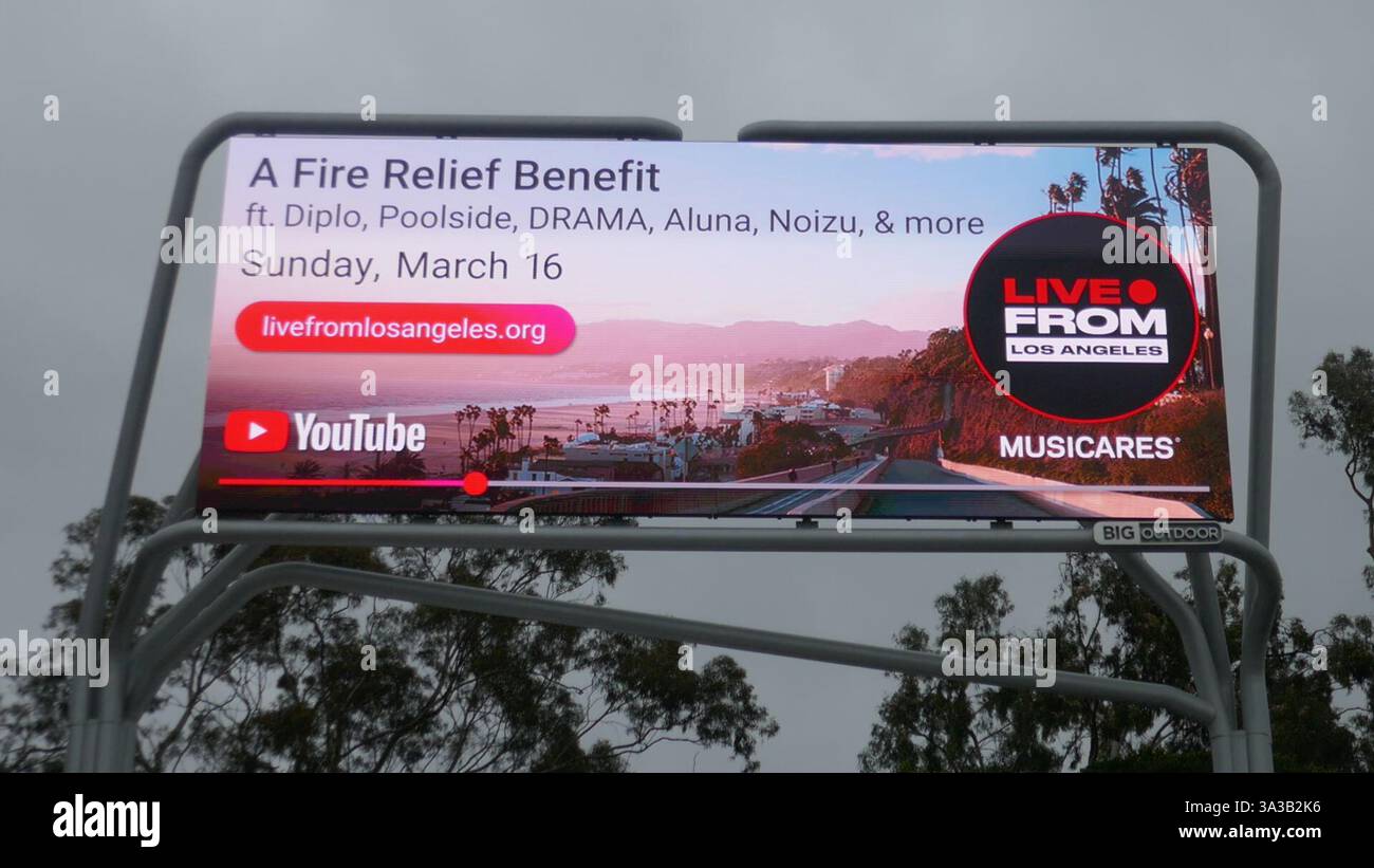 Los Angeles, California, USA 13th March 2025 A Fire Relief Benefit ...