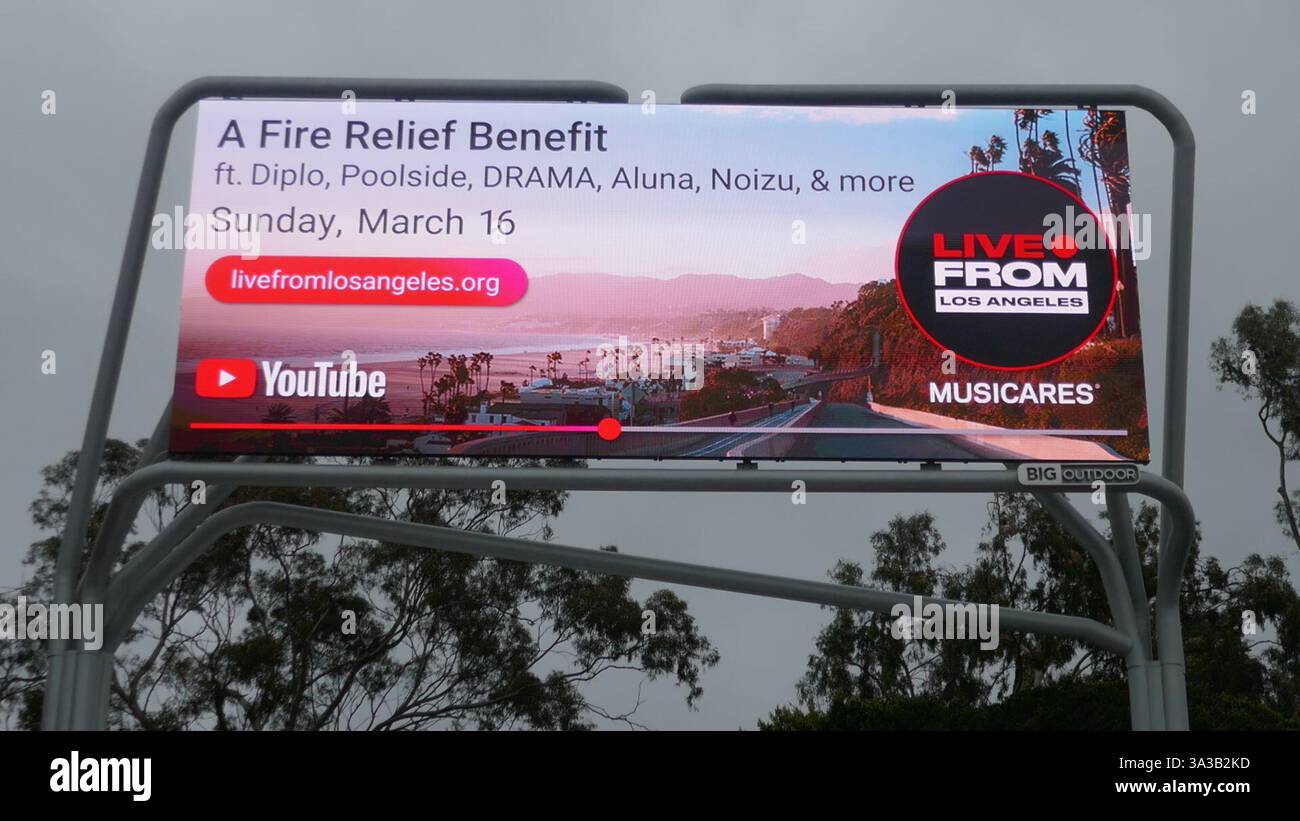Los Angeles, California, USA 13th March 2025 A Fire Relief Benefit ...