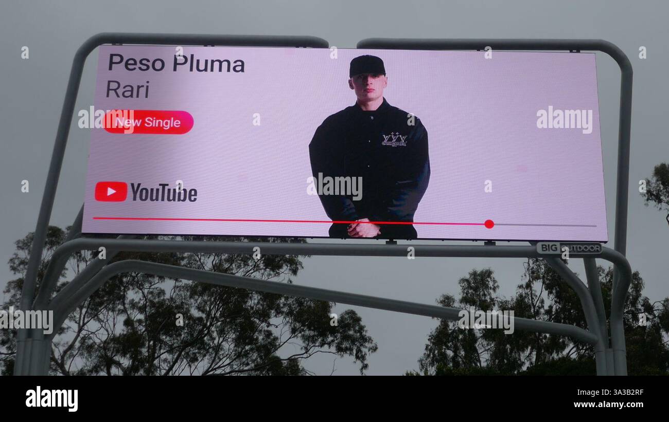 Los Angeles, California, USA 13th March 2025 Peso Pluma Rari New Single ...