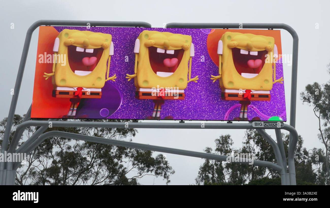 Los Angeles, California, USA 13th March 2025 SpongeBob Billboard on ...
