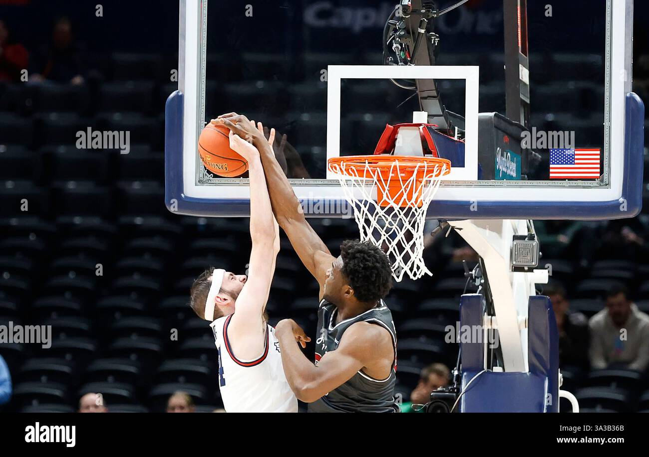 March 14, 2025: Dayton Flyers Forward (24) Jacob Conner has his shock ...