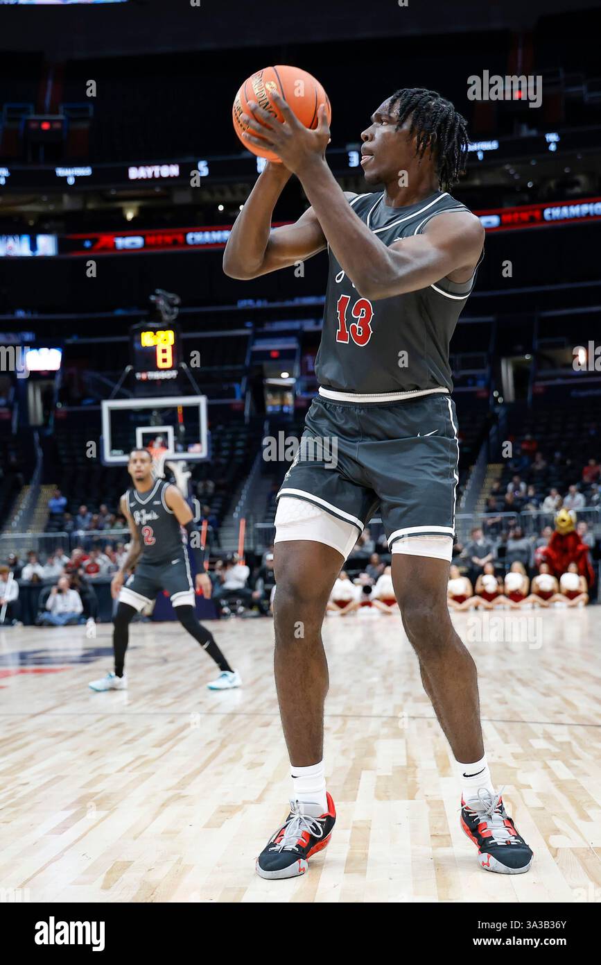 March 14, 2025: Saint Joseph's Hawks Forward (13) Rasheer Fleming takes ...