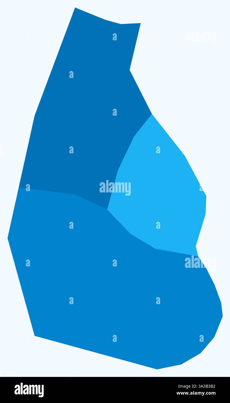 Map of Montserrat with regions. Just a simple country border map with ...