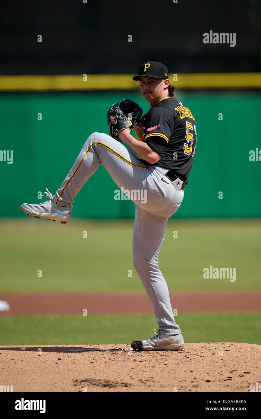 Pittsburgh Pirates pitcher Bubba Chandler (57) delivers a pitch during ...
